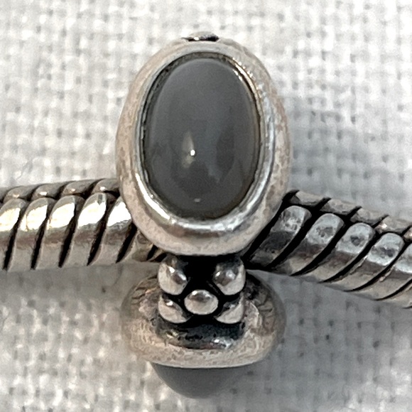 Pandora | Jewelry | Pandora Retired Triple Oval Grey Moonstone Cabochon ...